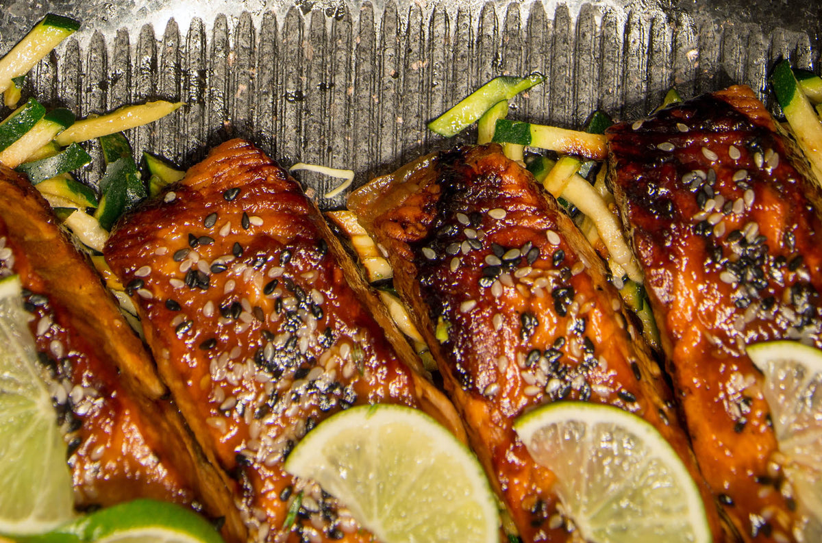 Honey Garlic Salmon - Riviera Seafood Club